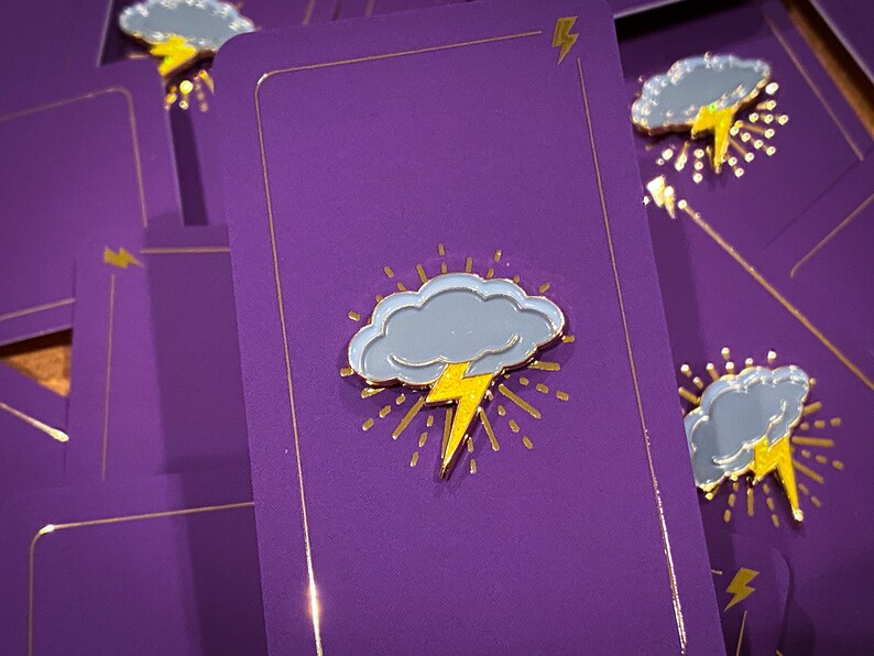 Storm Cloud Enamel Pin | Etsy