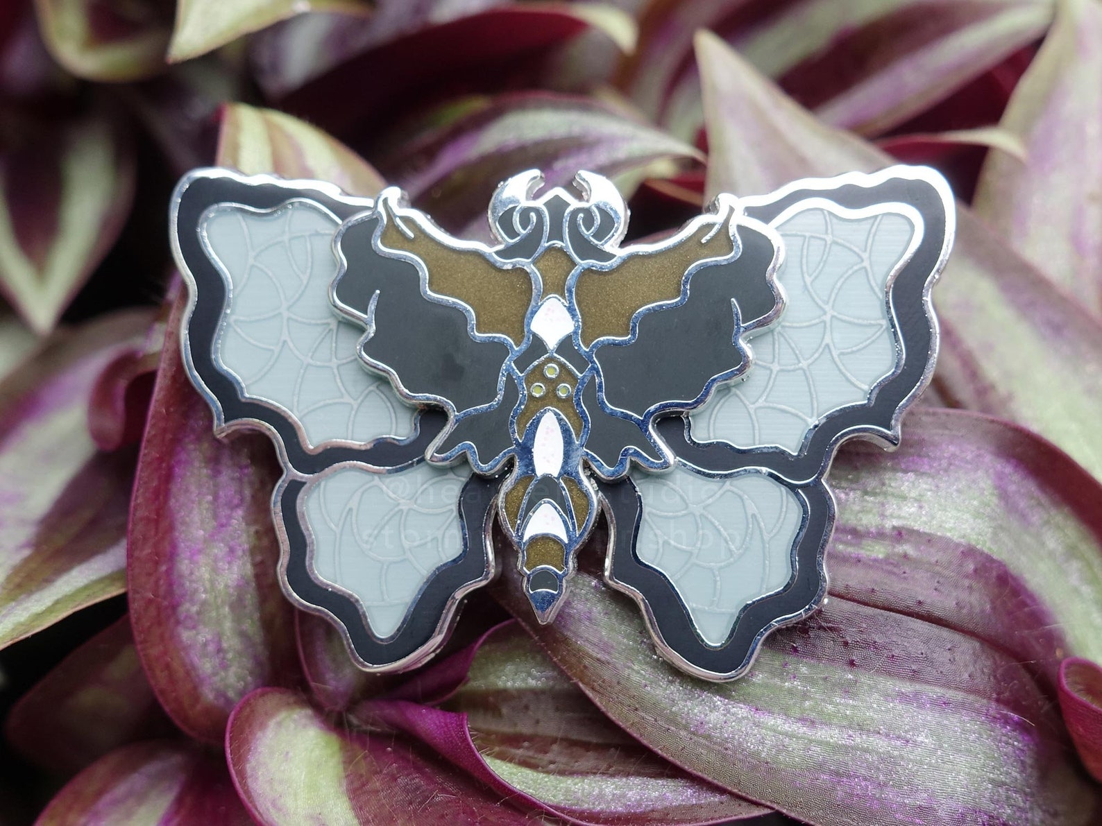 Interactive Moth Enamel Pins - Etsy
