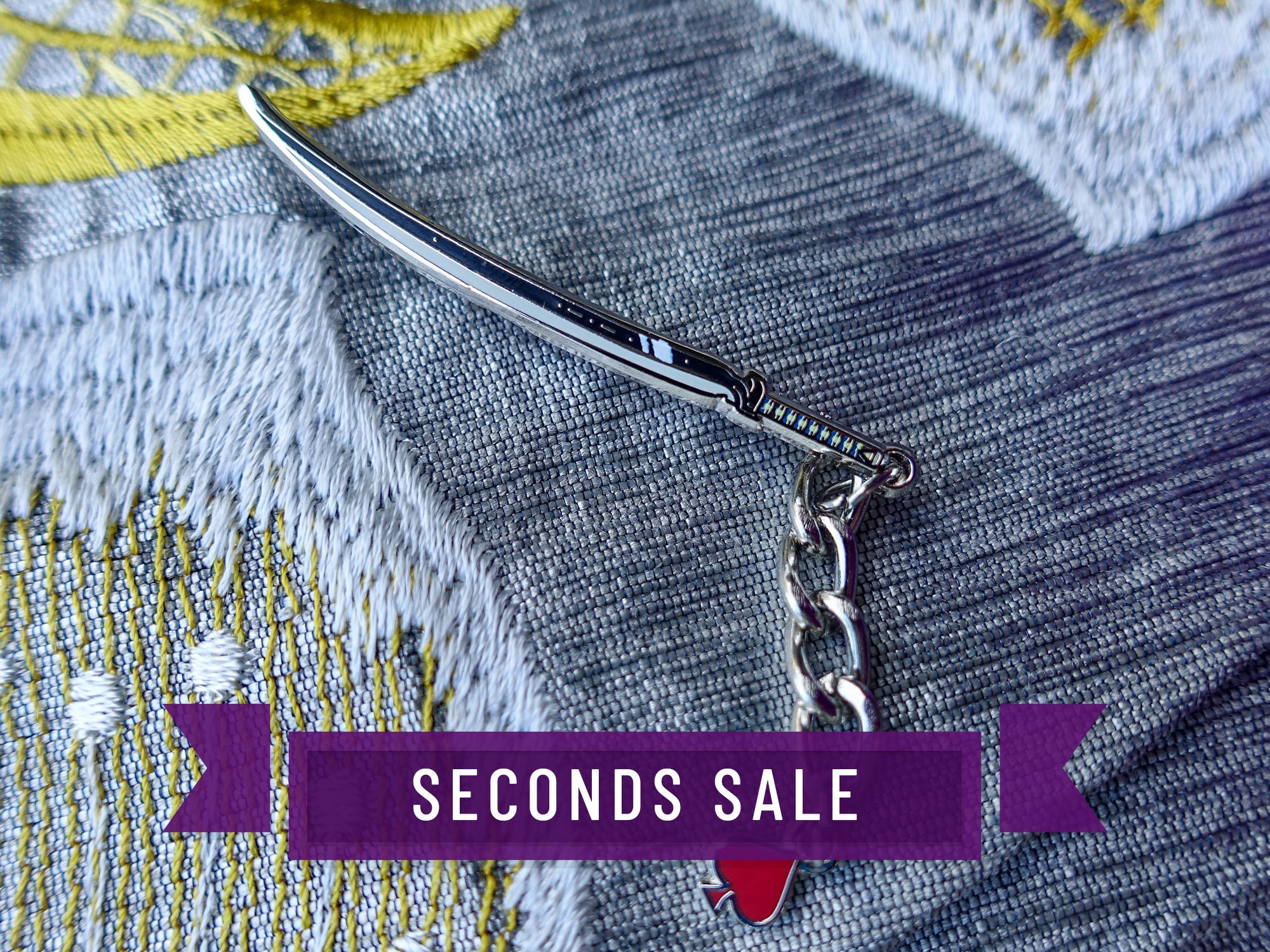 A Hunter's Charmed Katana Enamel Pin | Etsy