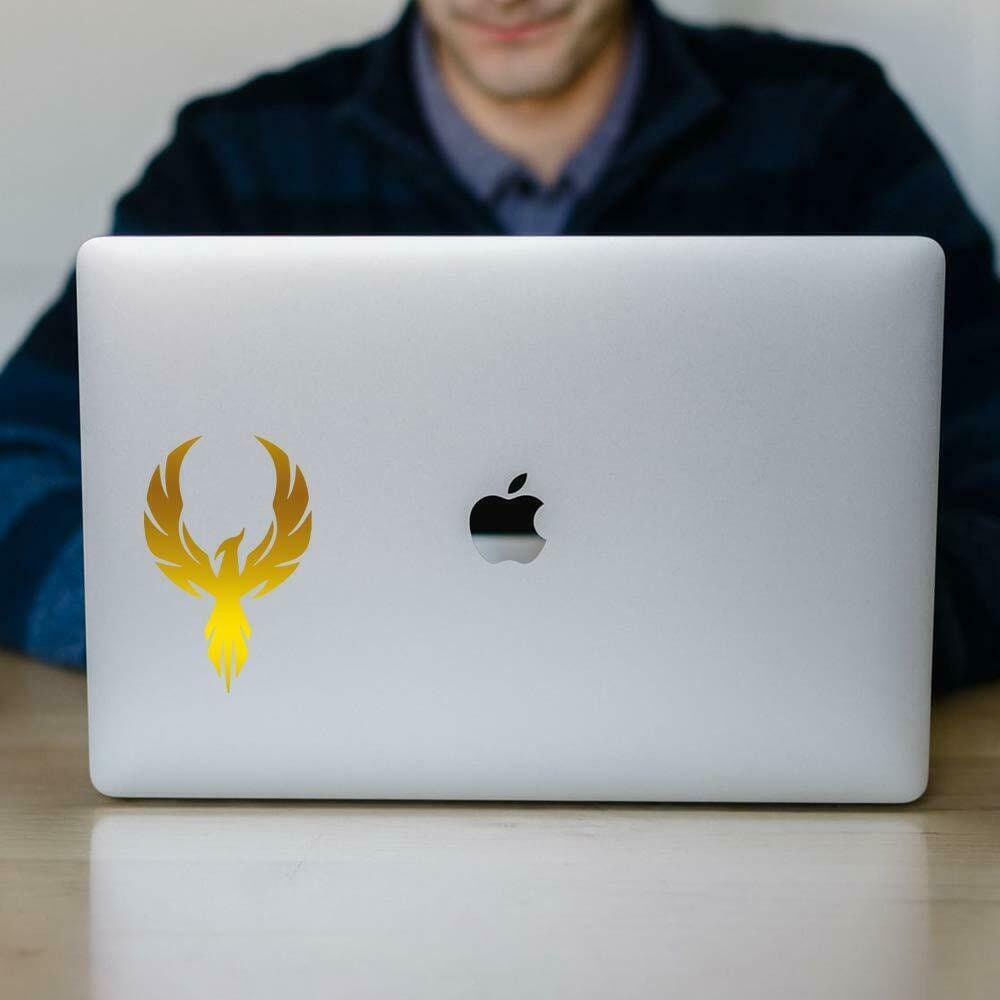 metallic gold phoenix geometry premium waterproof decal vinyl sticker ...