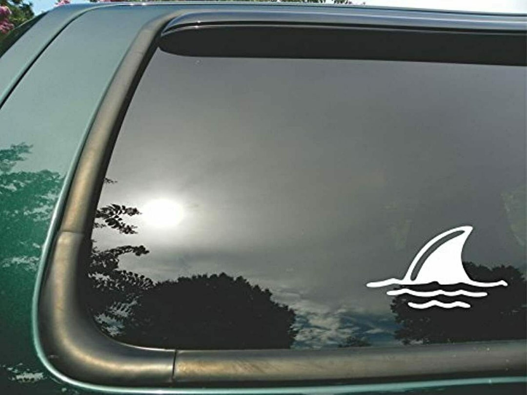 Shark Fin in Water Die Cut Vinyl Window Decal/sticker for Car - Etsy
