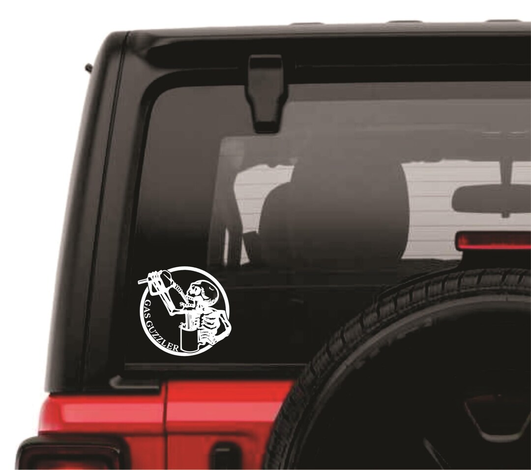 Chase Grace Studio Gas Guzzler Skeleton Drinking Gasoline Bones Car ...