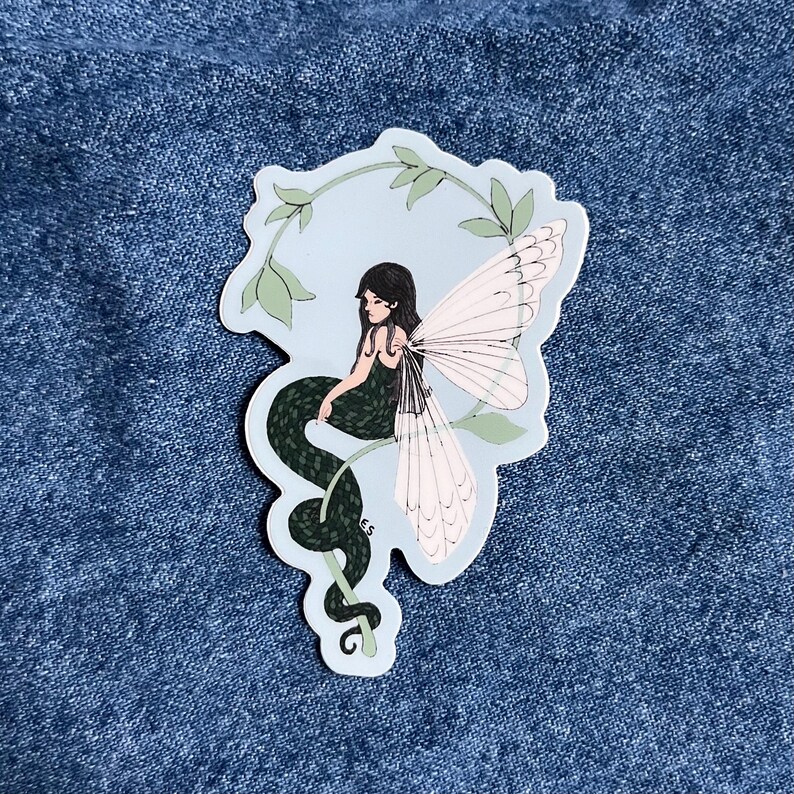 Snake Fairy Sticker - Etsy