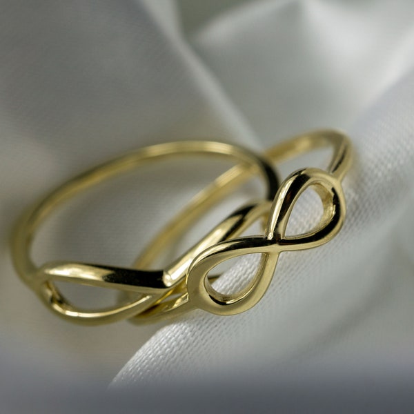 Infinity Gold Ring - Etsy