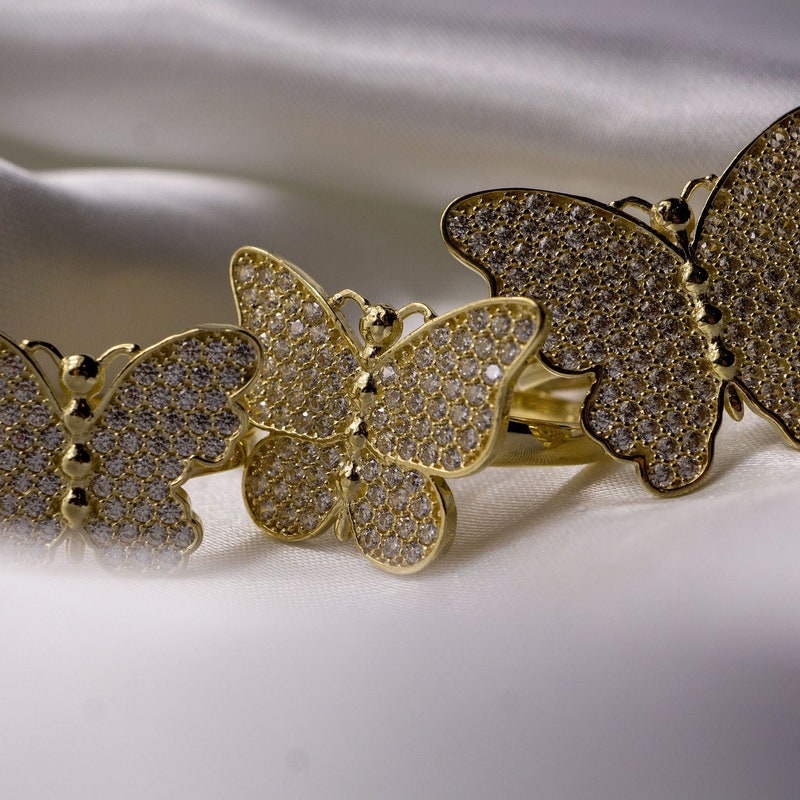 Gold Butterfly Ring - Etsy