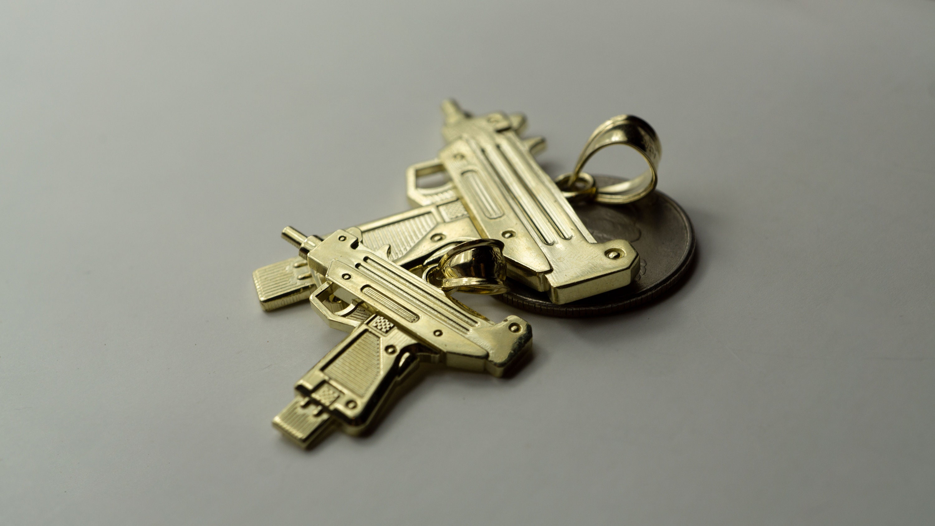 Authentic 10k Gold Guns Collection for Men & Women - Etsy