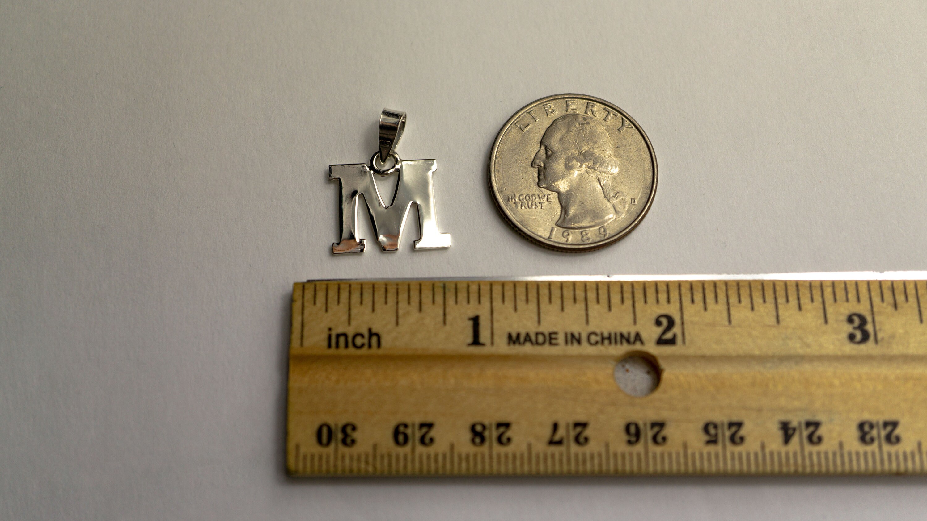 Sterling Silver Block Initial Alphabet Letter 1/2 | Etsy