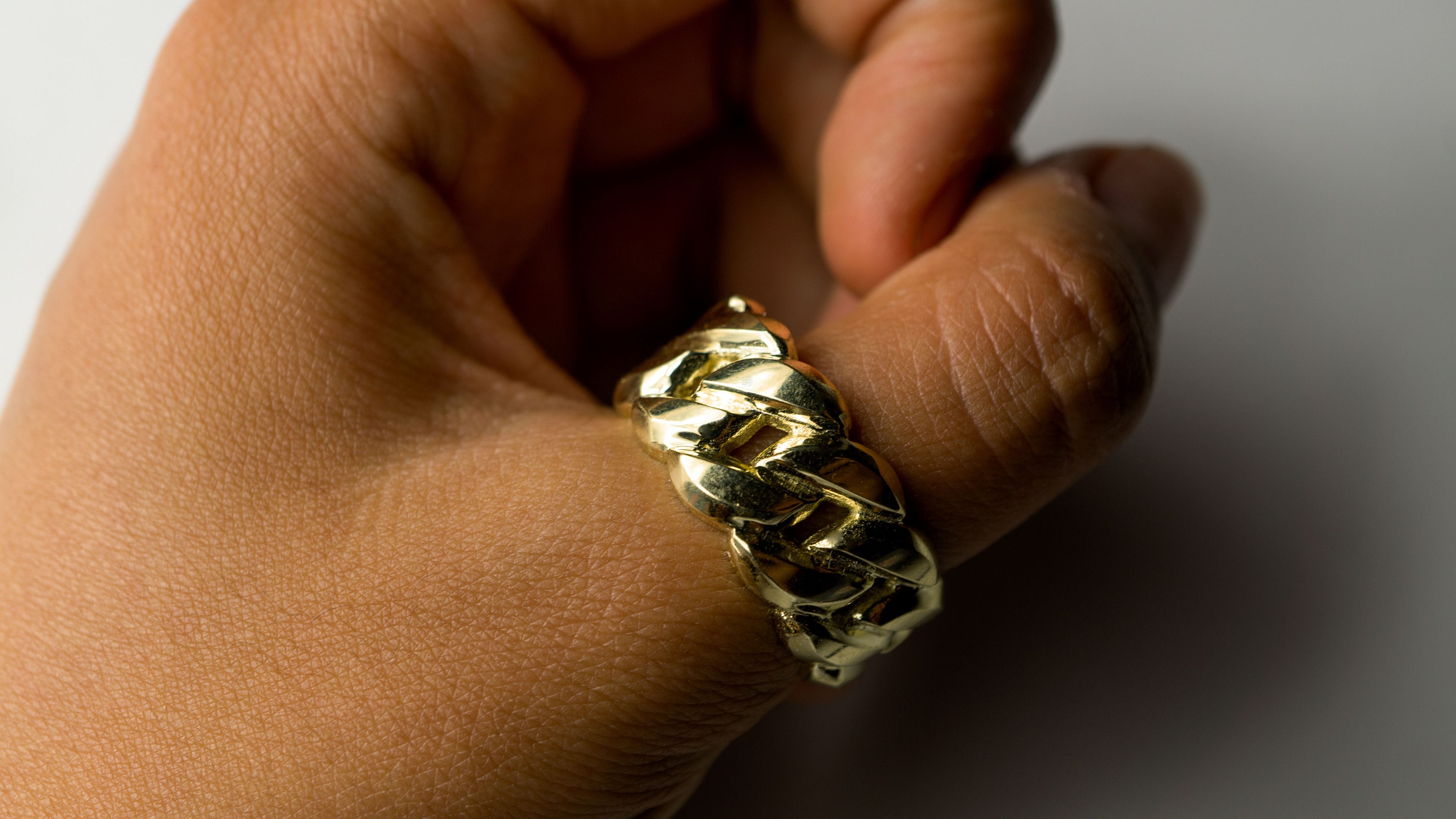 Authentic 10k Solid Gold Miami Cuban Link Ring 4 Sizes | Etsy