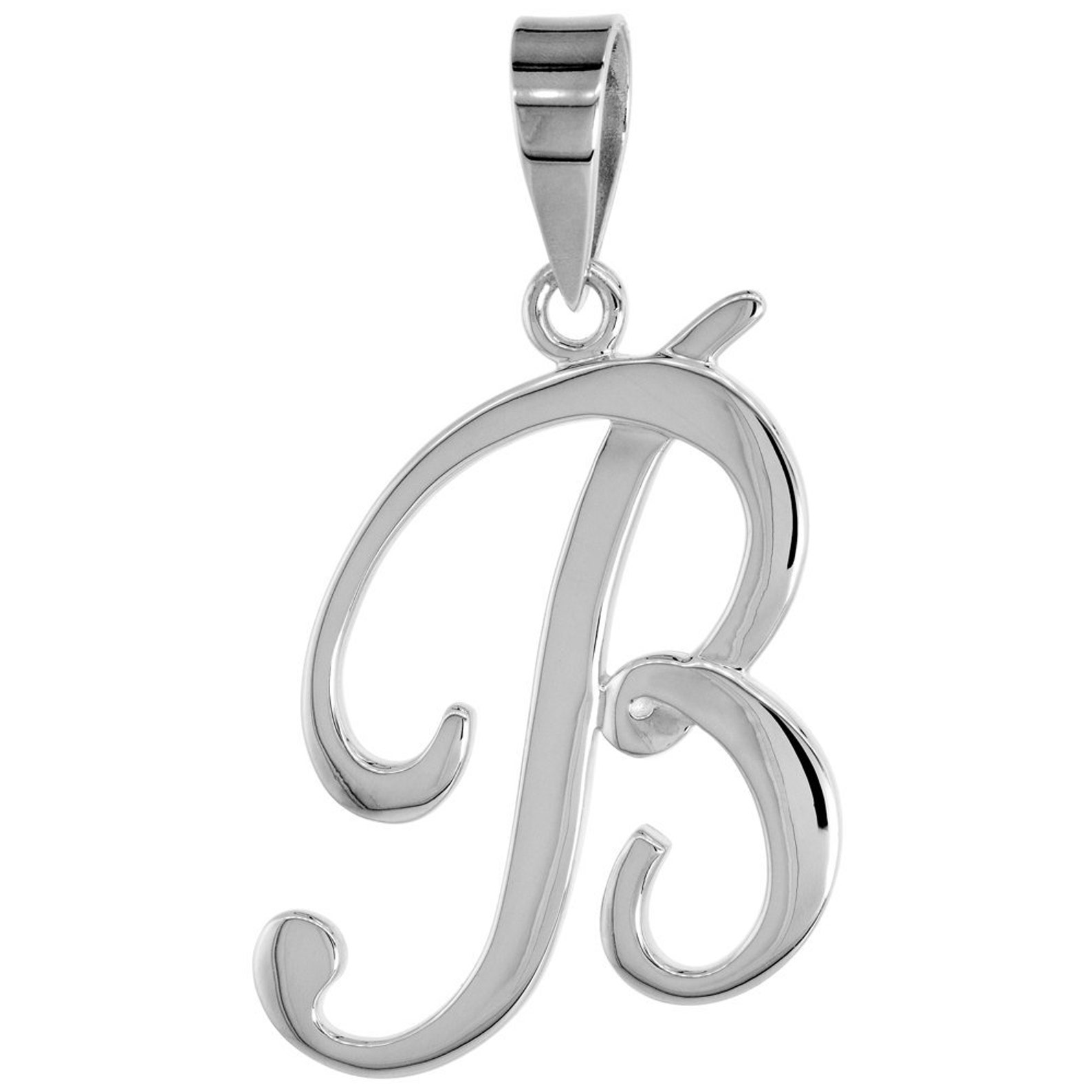 Sterling Silver Script Initial Letter Alphabet Handmade Charm - Etsy