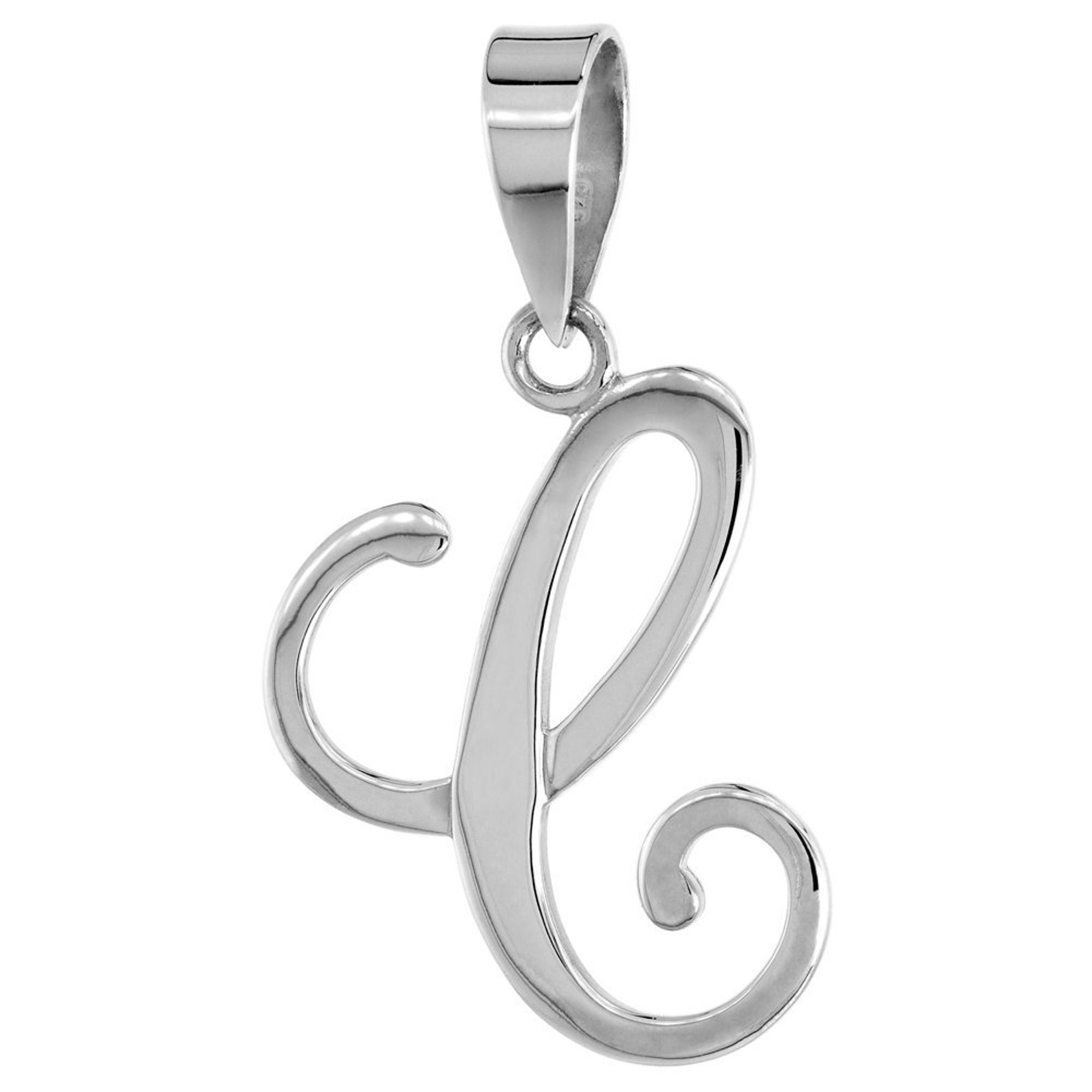 Sterling Silver Script Initial Letter Alphabet Handmade Charm - Etsy