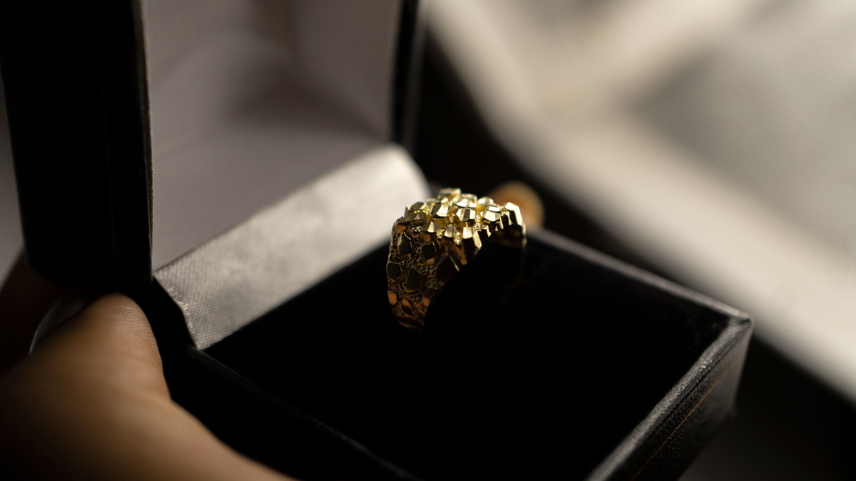 Authentic 14k Yellow Gold Nugget Ring for Mens & Womens 4 Types Size 6 ...