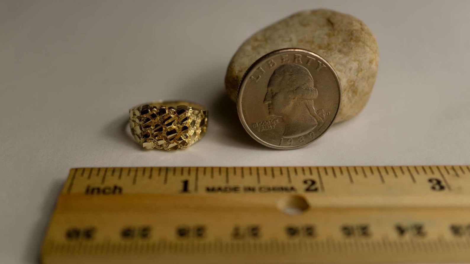 Authentic 14k Yellow Gold Nugget Ring for Mens & Womens 4 Types Size 6 ...