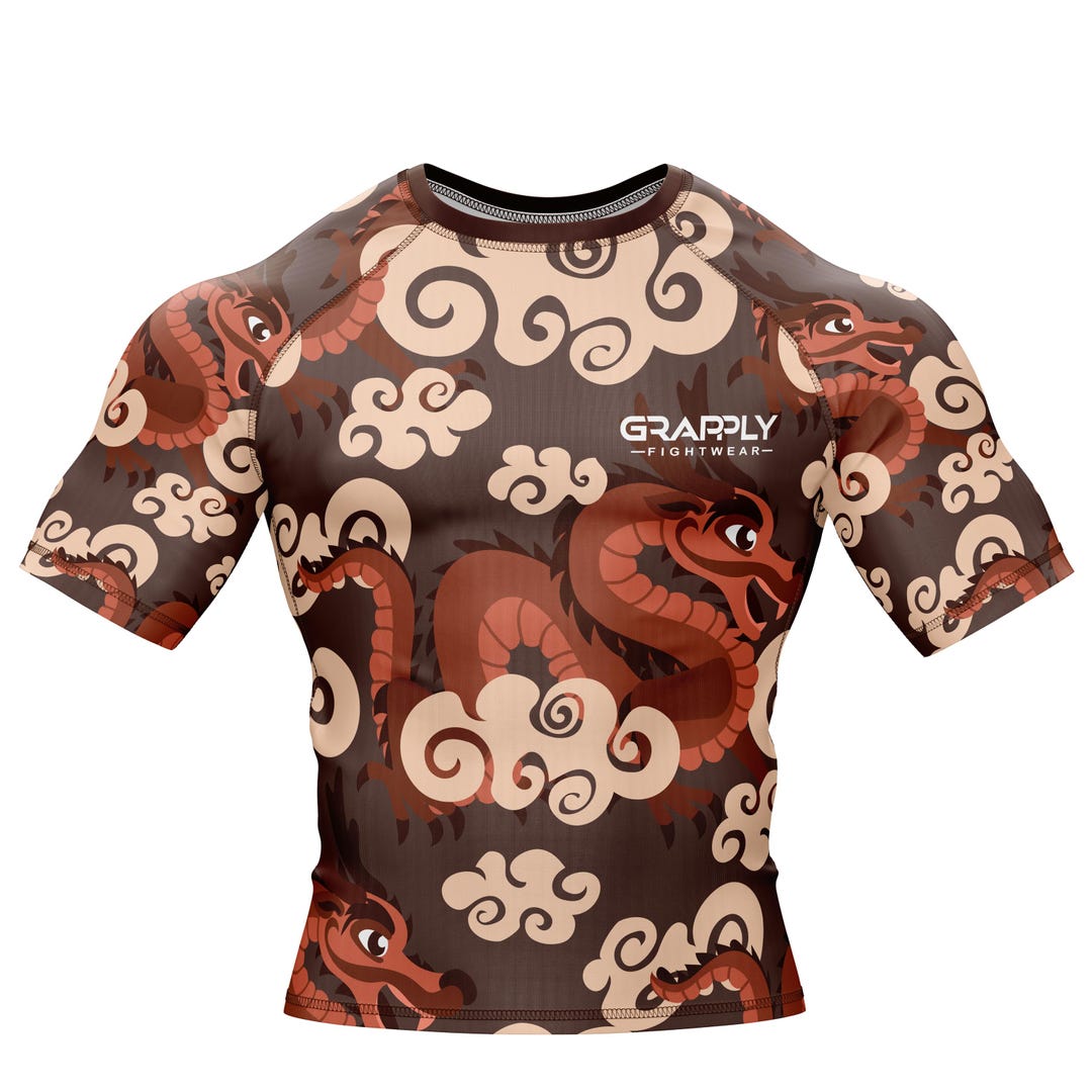 Dragon Rashguard BJJ Compression Shirt Jiujitsu Training Rashguard BJJ ...