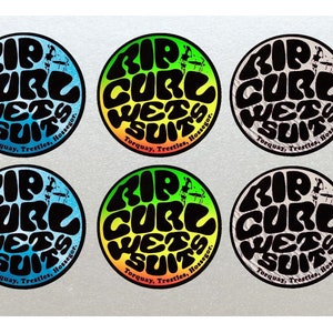Rip Curl, TTH Effects Surf Board, Car, Bike, Scooter Stickers Set X 6 ...