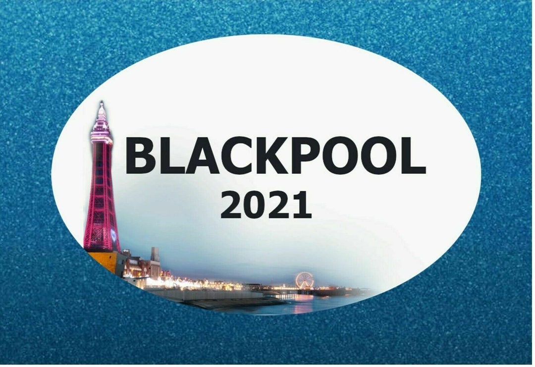 2 X Blackpool Beach 2021 Car, Van, Camper Etc Stickers Laminated Water ...