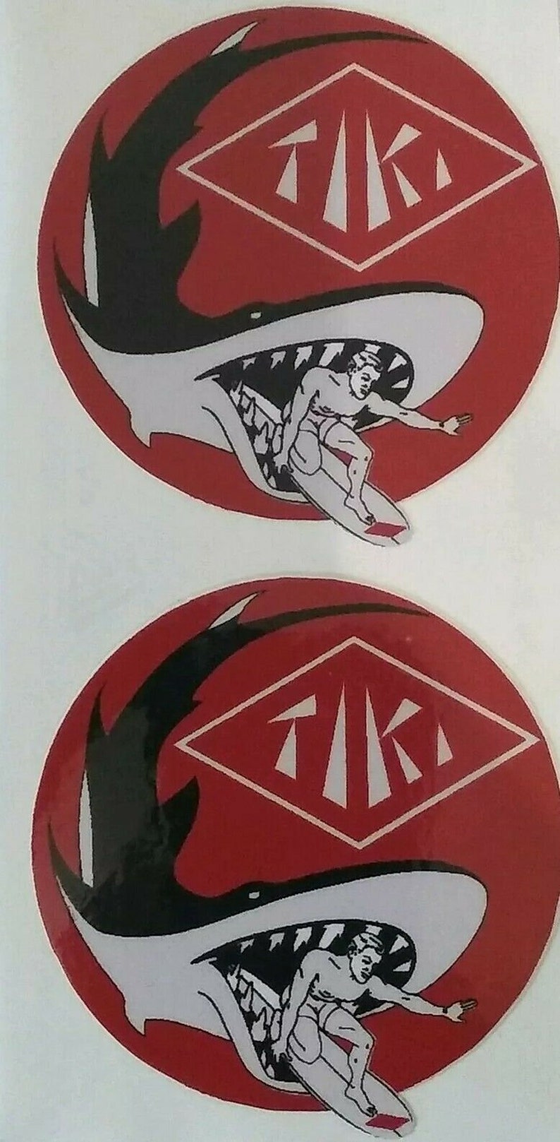 Classic Tiki Surf Shop Board Stickers X2 Water Resistant (braunton ...
