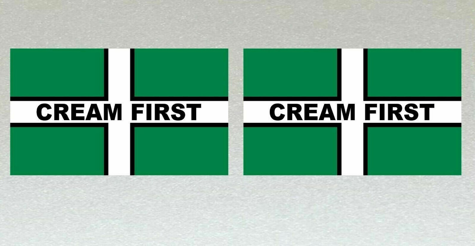 Cream First Devon Flag of Saint Petroc Statement Stickers X 2 Included ...