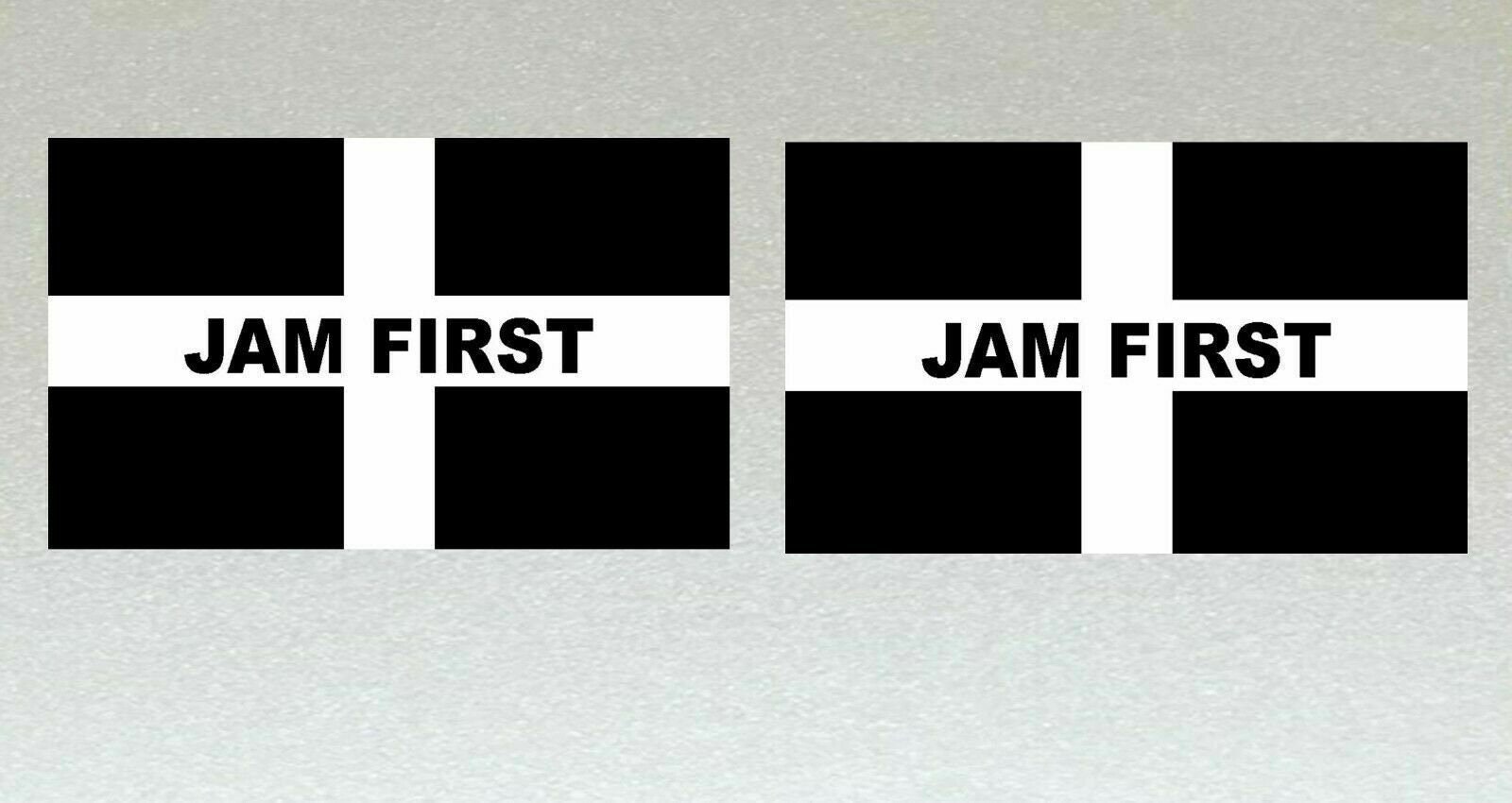 Cornwall Jam First Kernow Cornish Saint Piran's Flag Stickers X 2 ...