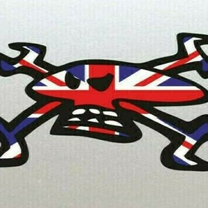 Guy Martin Skull Logo Logo (14cm) Stickers Pair X 2 Unique Union Jack ...