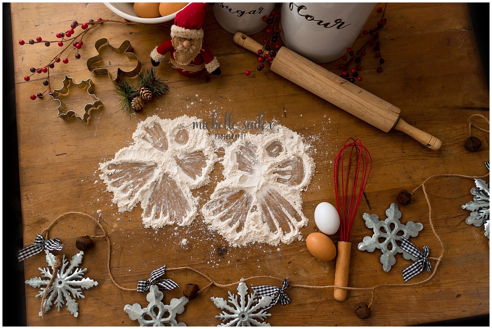 Flour Angel Christmas Backdrop - Two Subject Package - Etsy