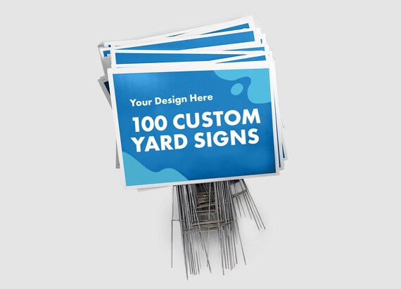 100 Bulk Custom Yard Signs Graduation Yard Signs Political - Etsy
