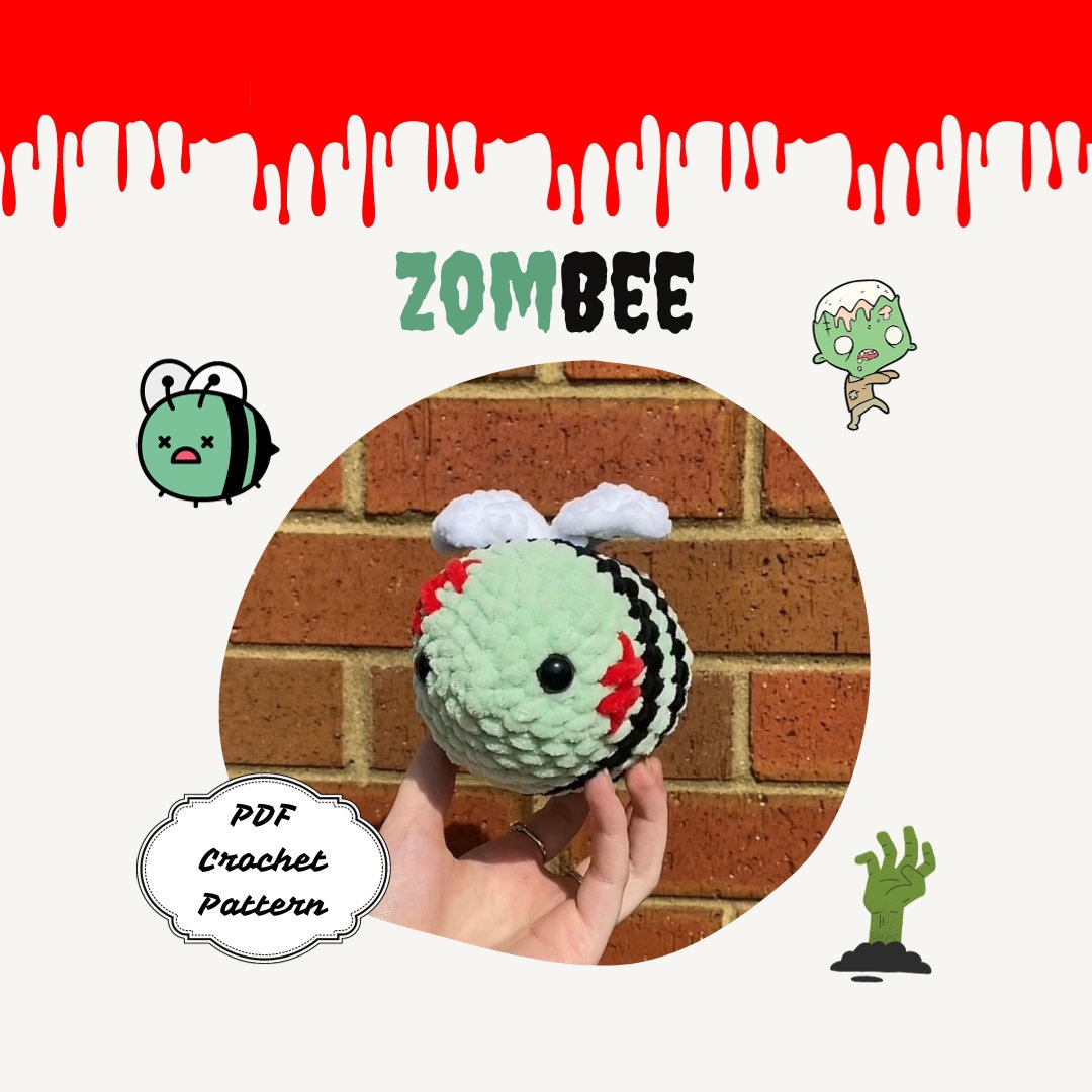 Halloween Crochet Pattern | Zombee, Crochet Halloween Pattern, Bee ...