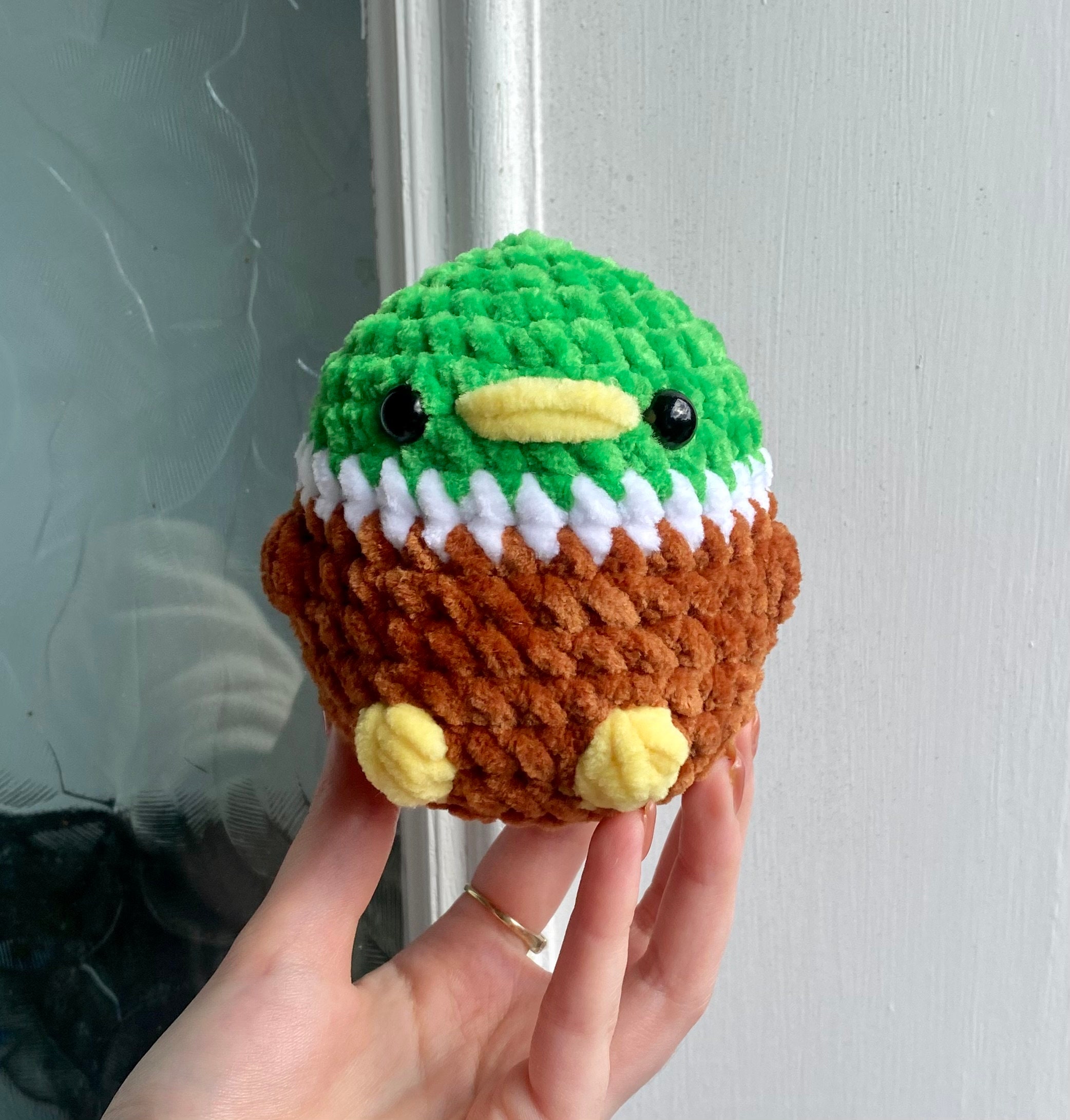 Medium Mallard Duck Crochet Plushie Crochet Green Duck Plush - Etsy