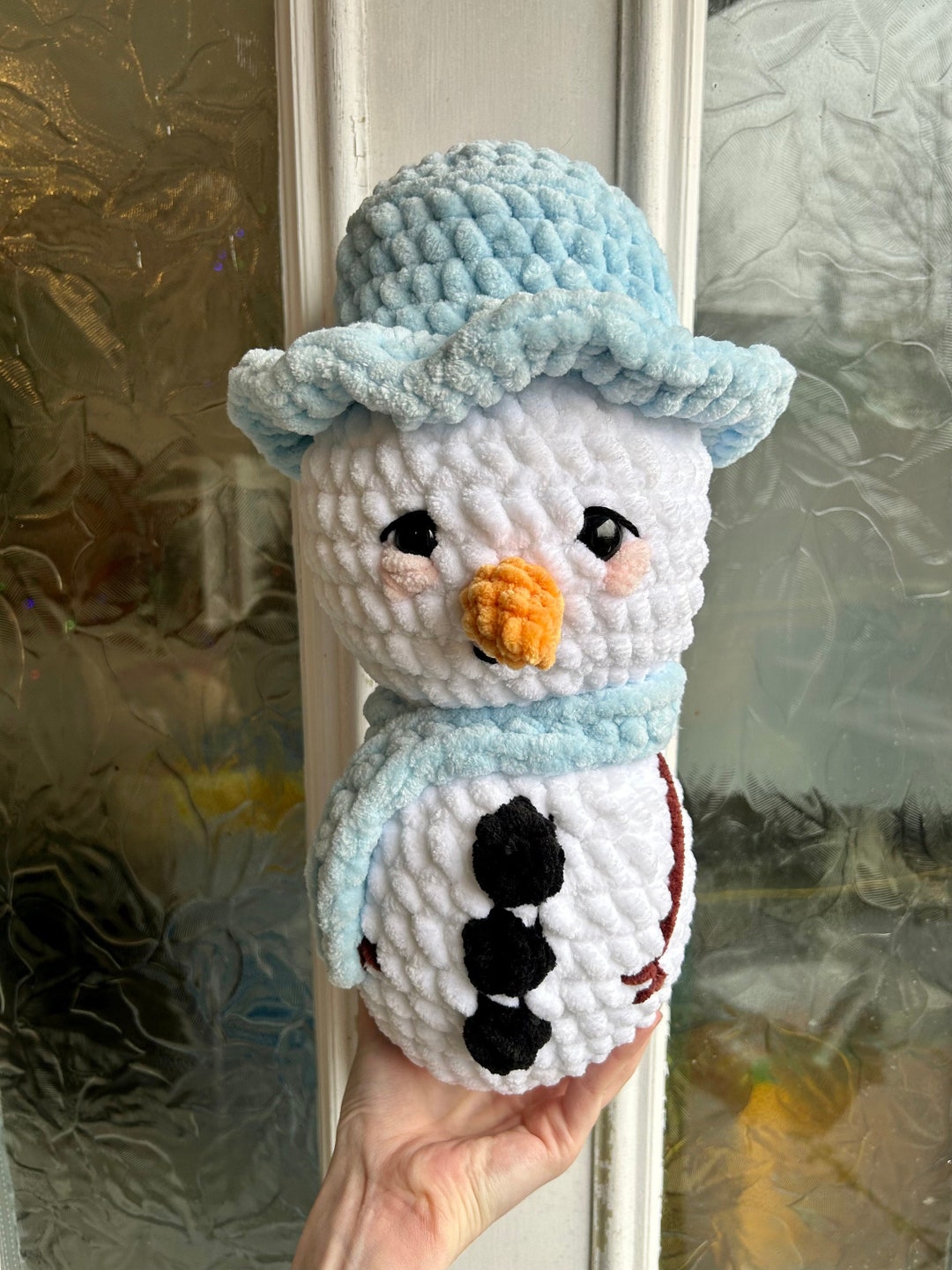 Snowman Crochet Plushie Jumbo Snowman Christmas Plush Teddy Snowman Toy ...