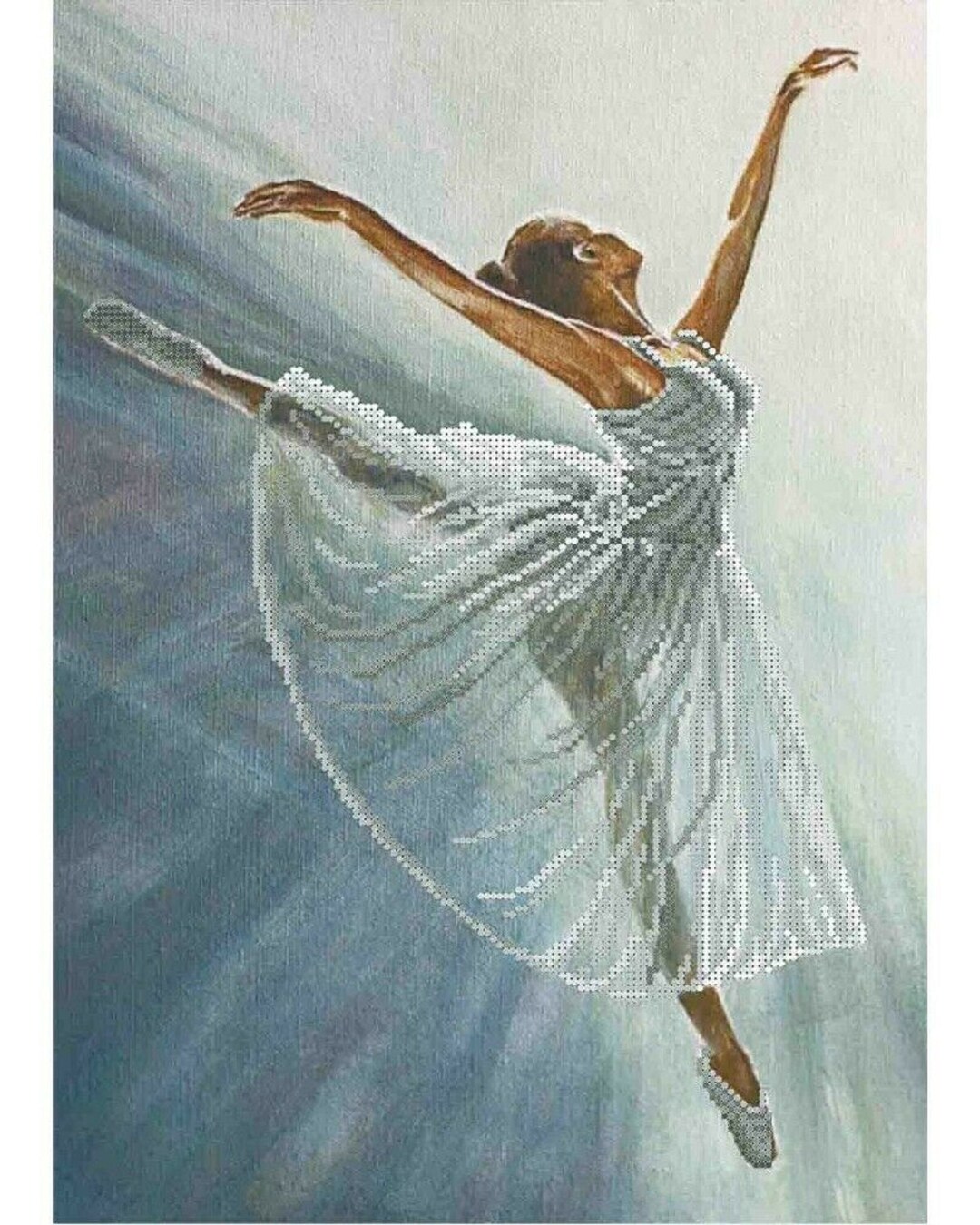 Bead Embroidery Kit, Ballerina Dance Woman Girl, DIY Beadwork Kit ...