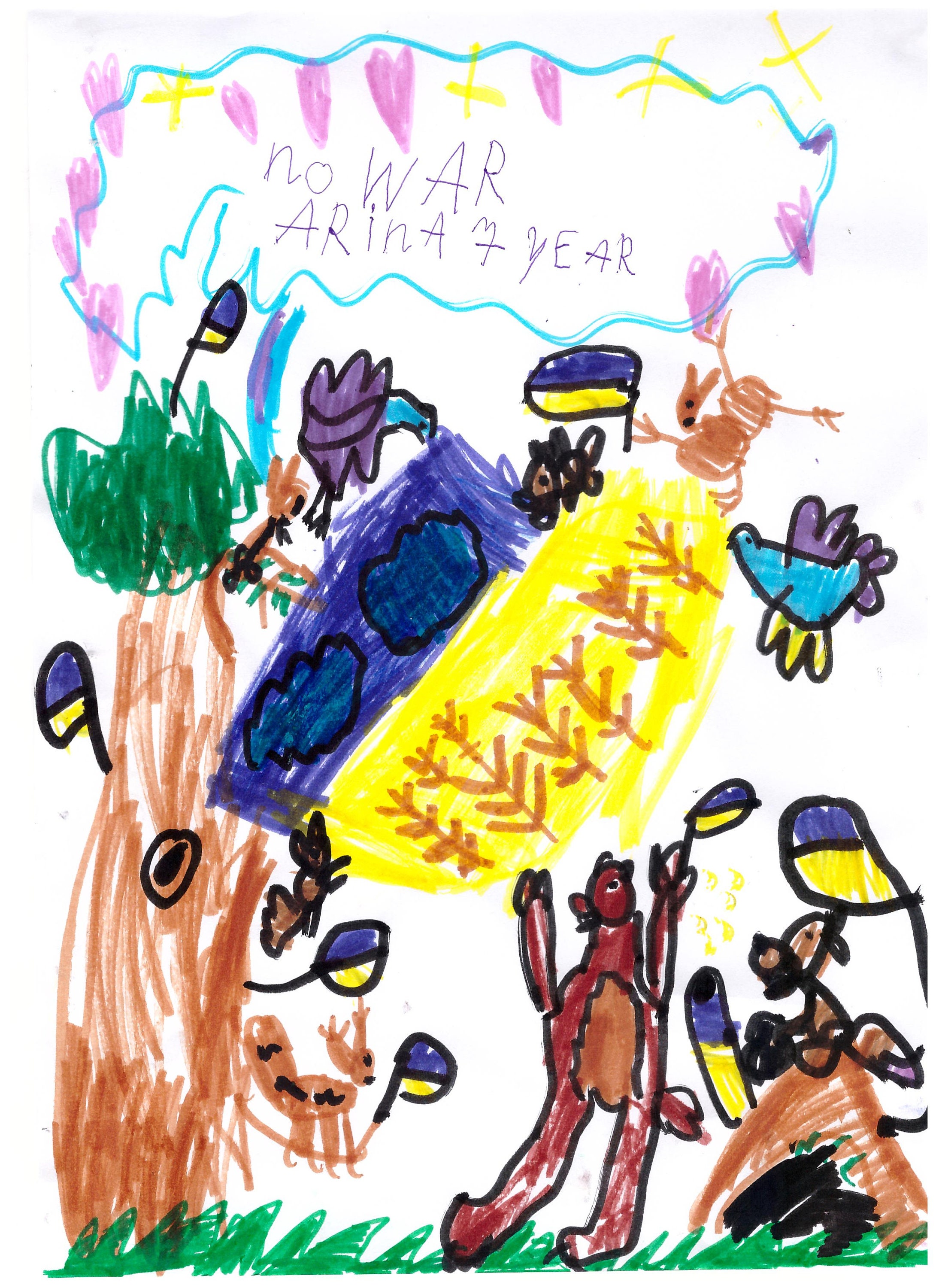 Ukrainian Digital Children's Drawing Ukrainian Art Stay | Etsy