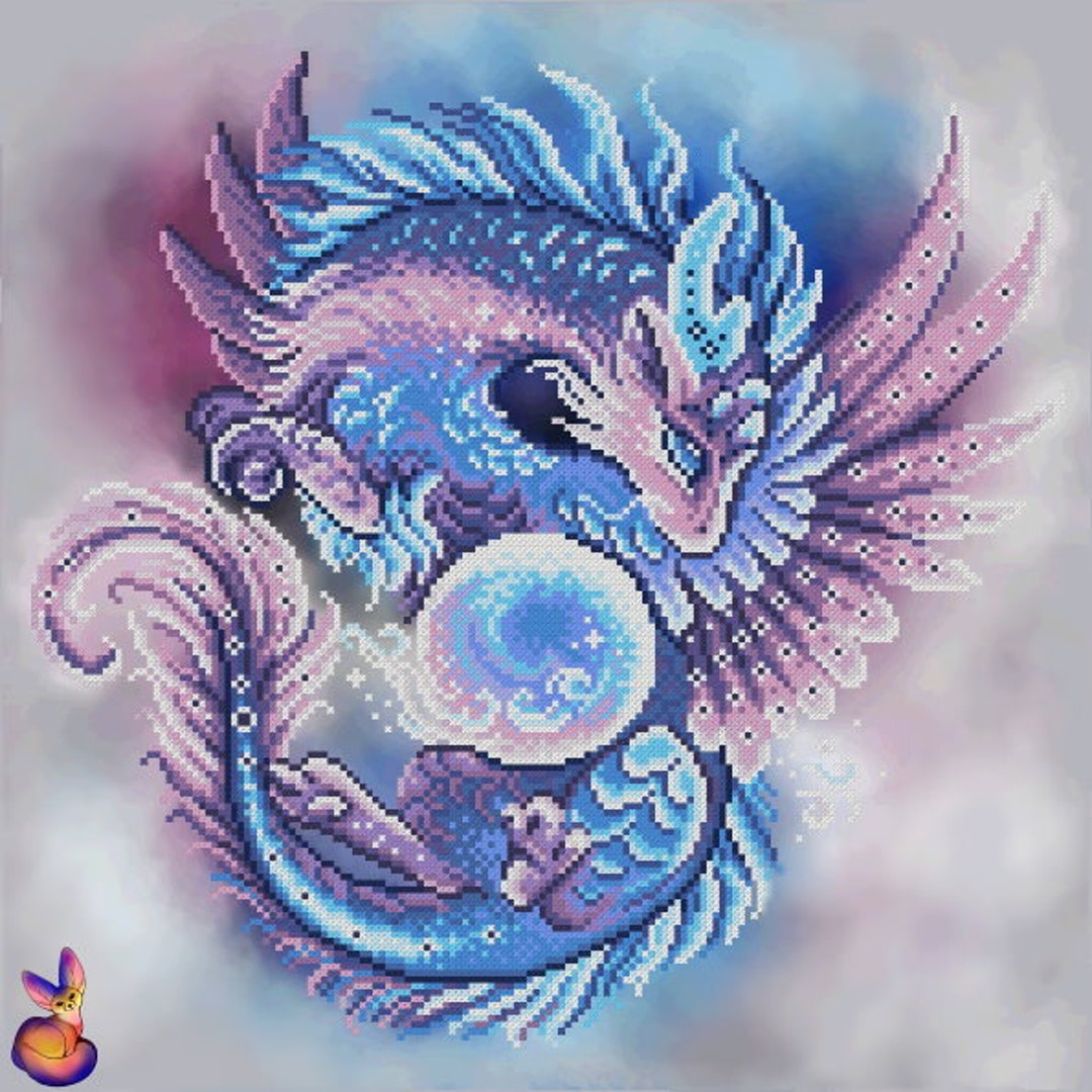 Bead Embroidery Kit, Dragon Making Dreams Come True Beading Pattern ...