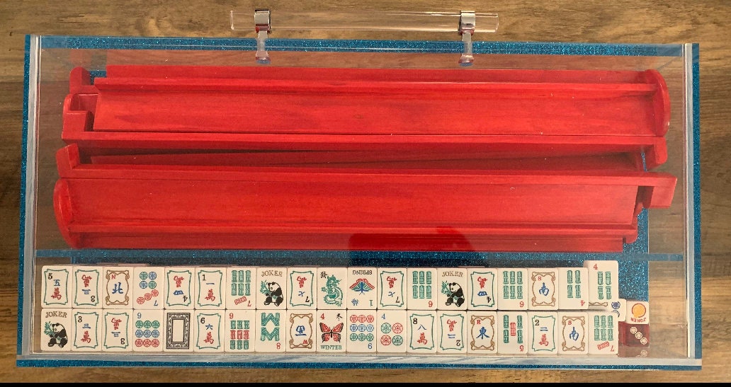 Mah Jongg Acrylic Set With Tiles and Racks - Etsy