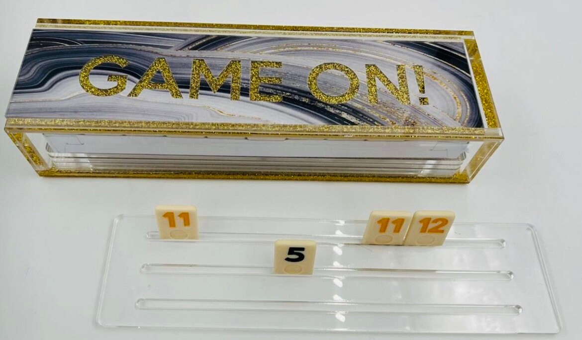 Rummikub Rummy Acrylic Set With Tiles and Racks - Etsy
