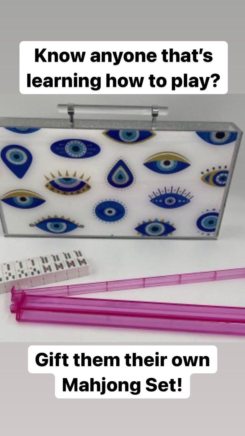 Mah Jongg Acrylic Set With Tiles and Racks - Etsy