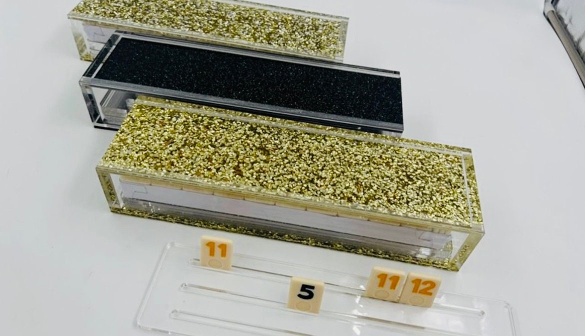 Rummikub Rummy Acrylic Set With Tiles and Racks - Etsy