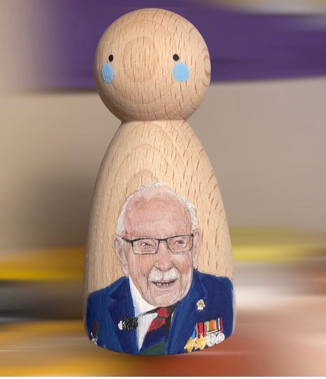 Custom Human Portrait Peg Doll - Etsy