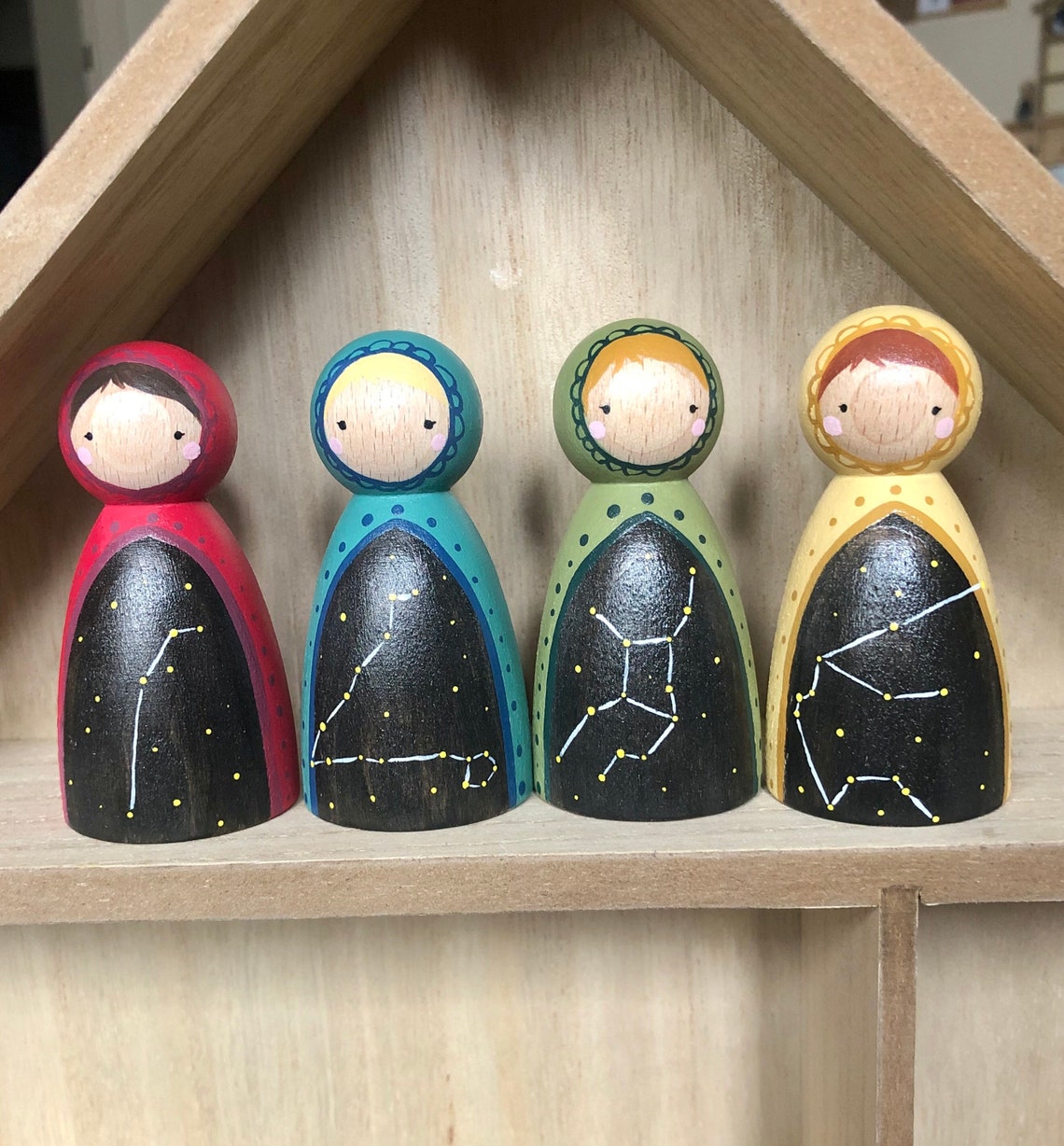 Star Constellation Peg Doll Hand Painted CE - Etsy