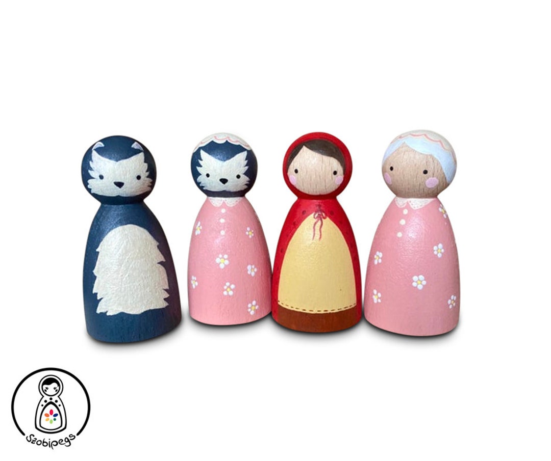 Little Red Riding Hood Set Hand Painted CE - Etsy