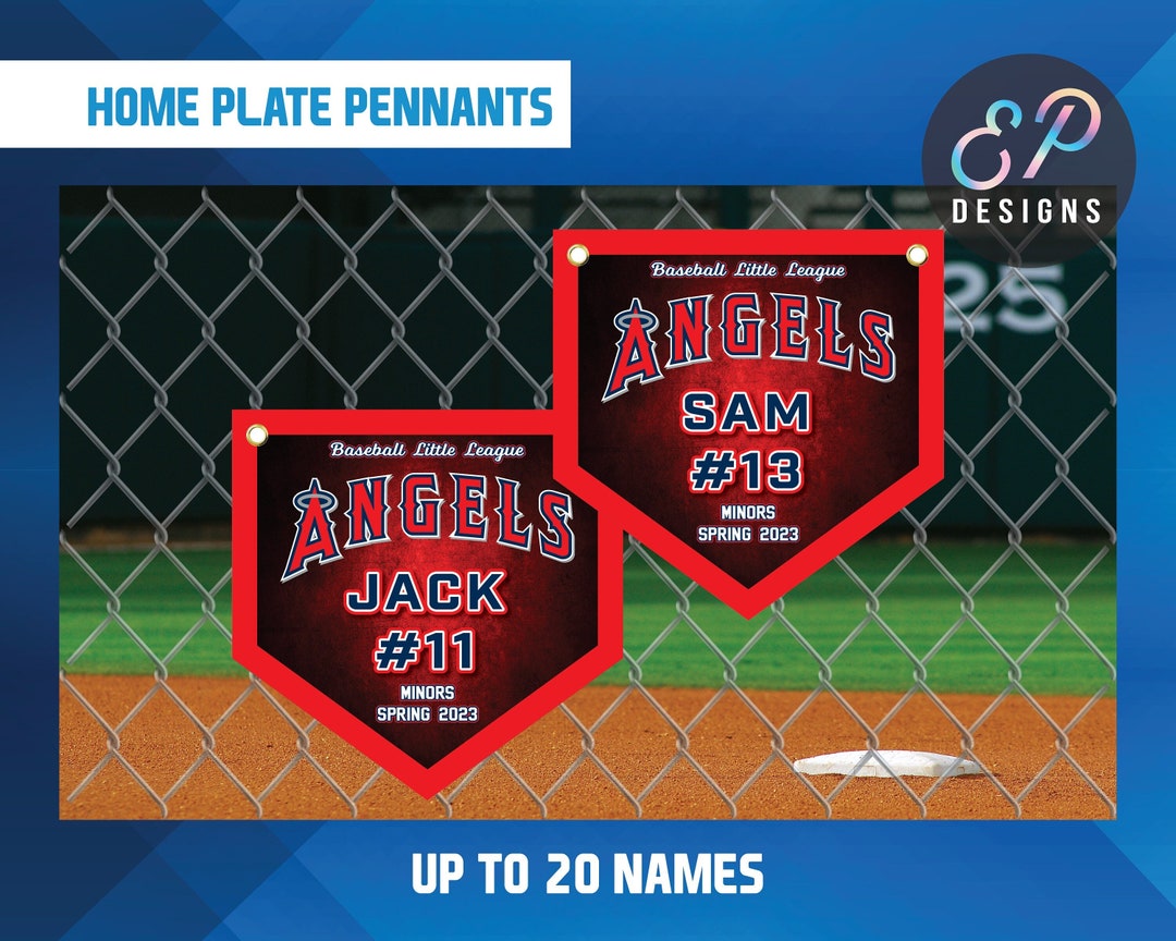 Custom Home Plate Pennants for Baseball Teams, 13oz Scrim Vinyl With ...