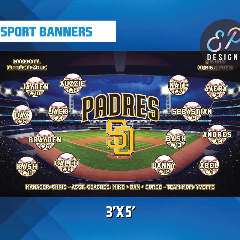 Baseball Team Banner - Etsy