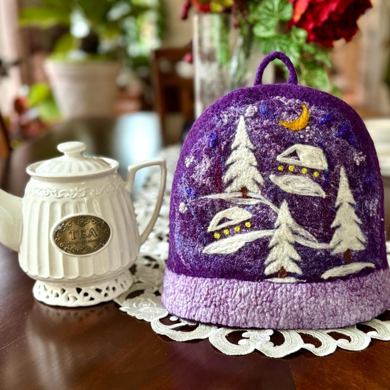 Felted Wool Tea Cozy - Etsy