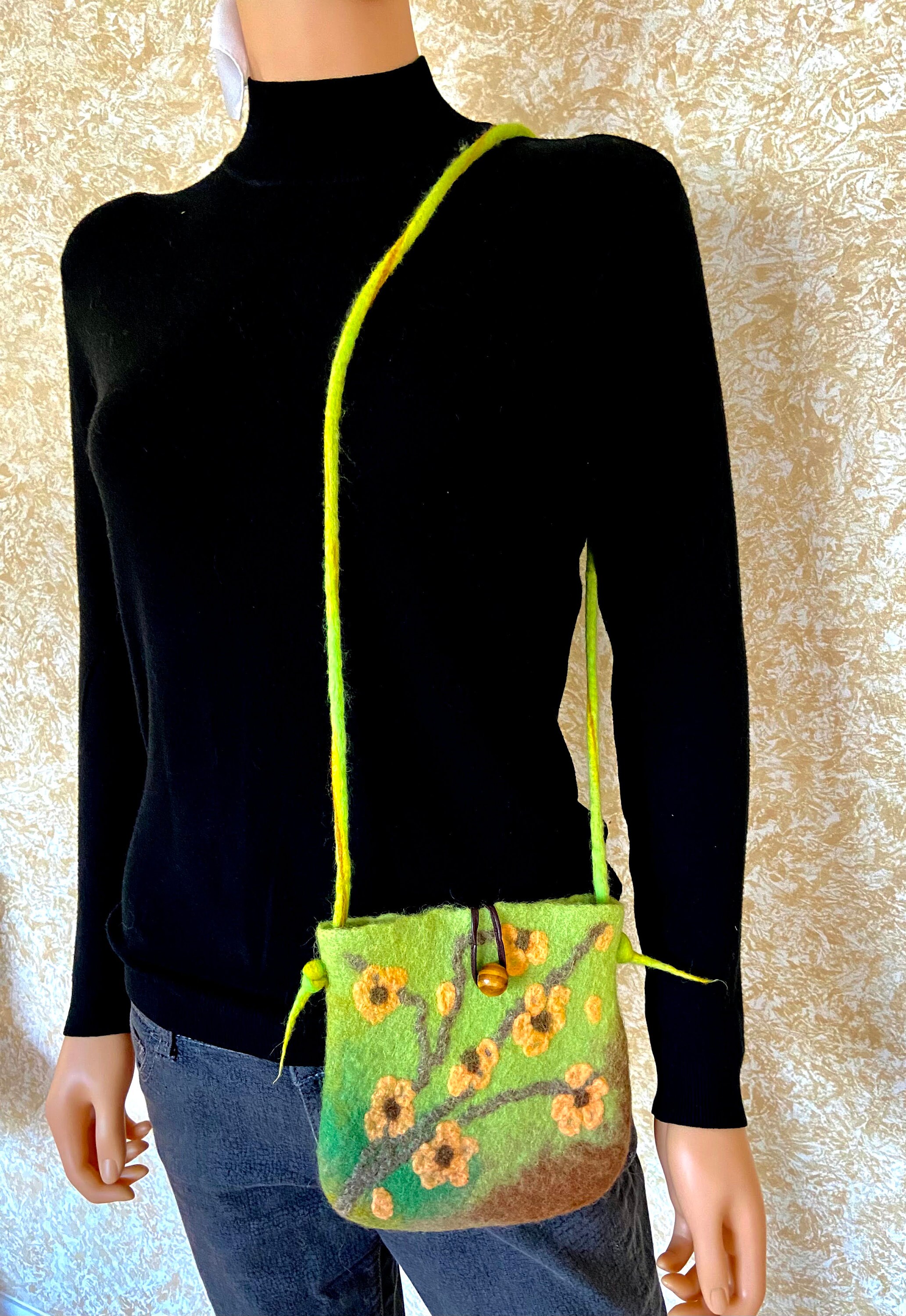Felted Small Bag, Wool Bag, Wool Crossbody Bag, Shoulder Bag, Handmade ...