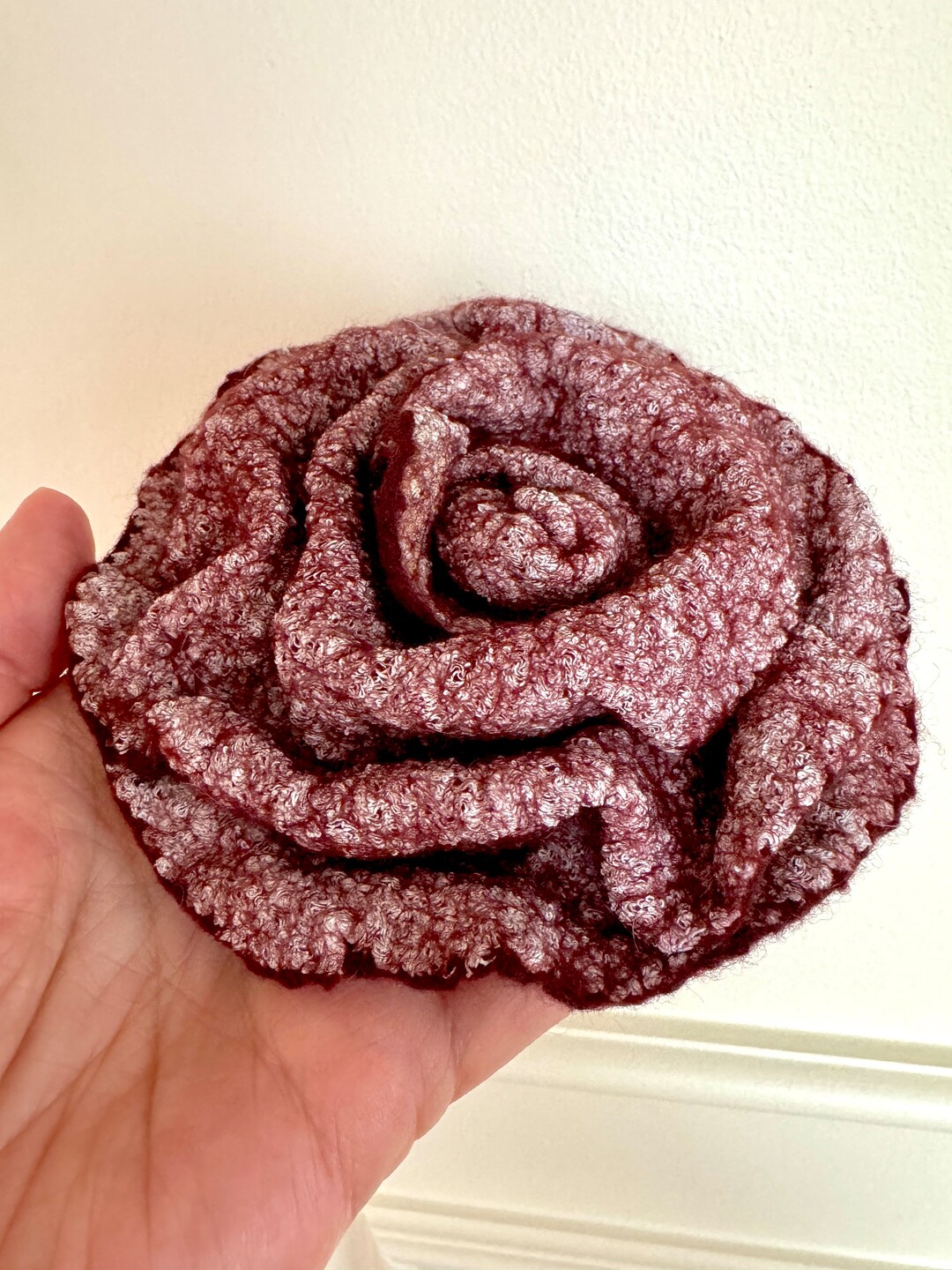 Felted Brooch "rose", Wool Brooch, Wool Flower Brooch, Handmade Wool ...
