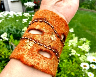 Felt Wool Bracelet | Etsy