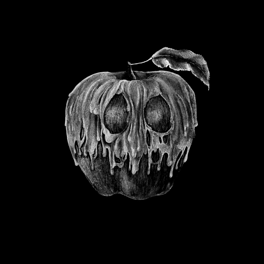Poison Apple Art Print | Spooky Wall Art - Etsy