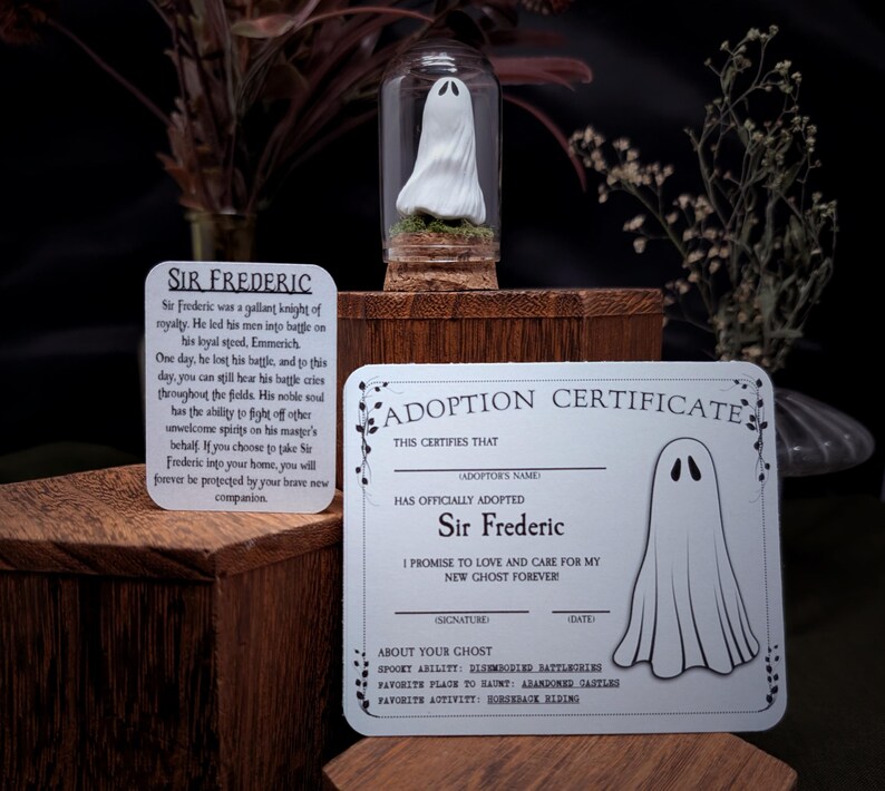 Adopt a Ghost Collectible With Bio Card and Adoption Certificate ...