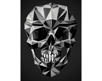 Geometric Skull A3 Art Print - Etsy