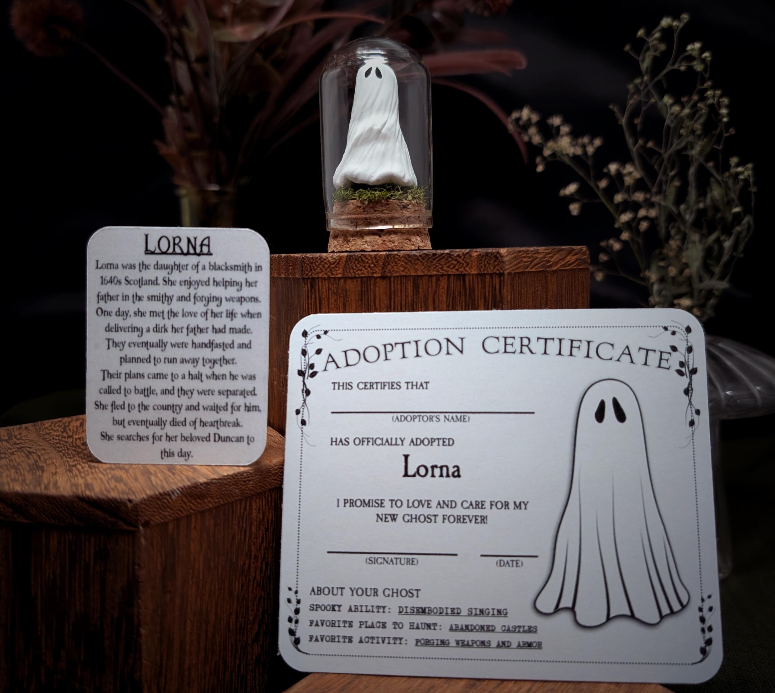 Adopt a Ghost Collectible With Bio Card and Adoption Certificate ...