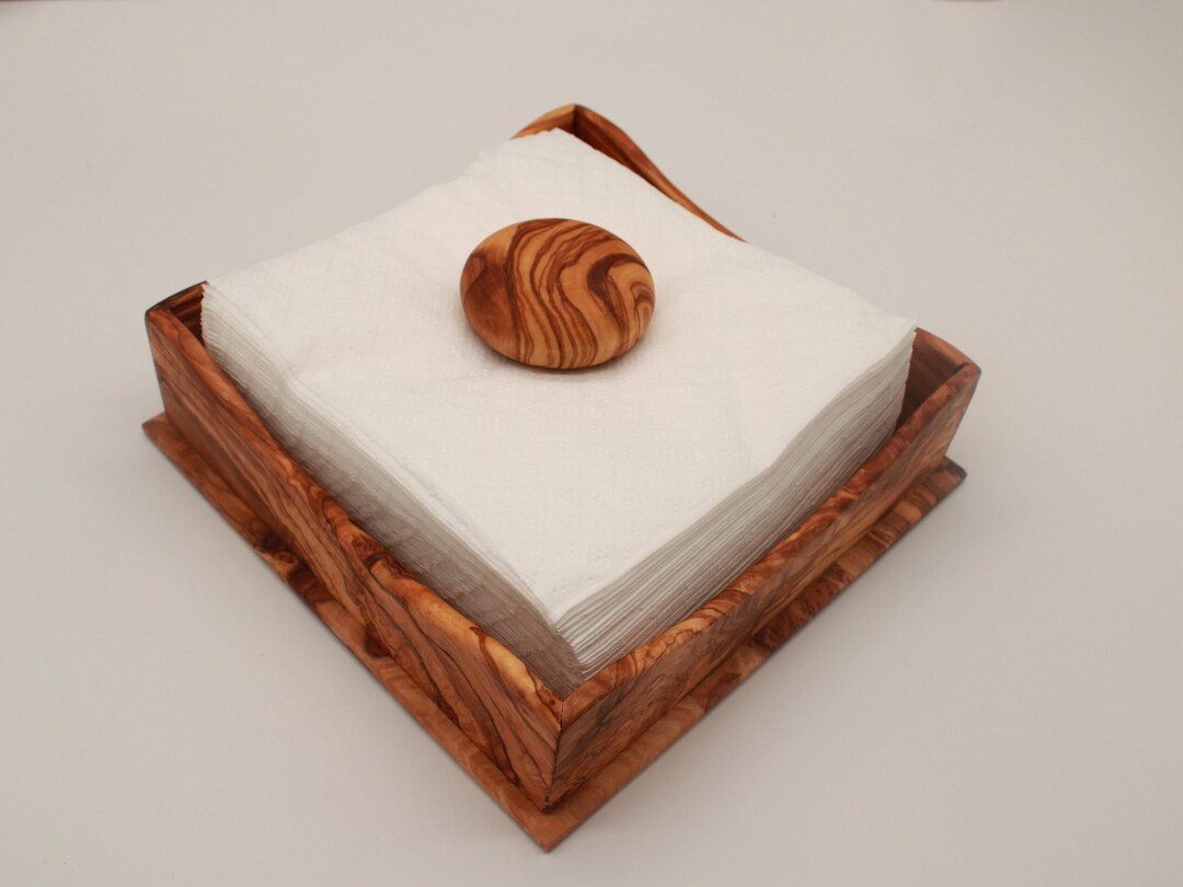 Napkin Box Including Weight Napkin Holder / Made of Olive Wood ...