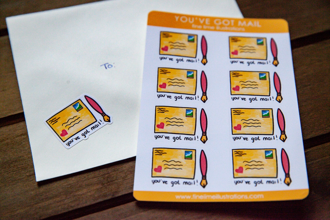 You've Got Mail Stickers | Happy Mail, Pen Pal (weatherproof), Snail ...